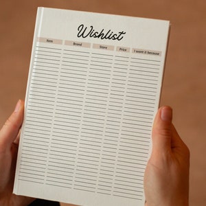 Wishlist Tracker | Printable Things to Buy | Editable Want List ...