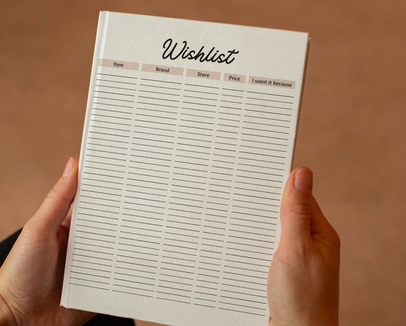 Wishlist Tracker Printable Things to Buy Editable Want - Etsy