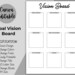 Goal Vision Board, Printable Vision Board Poster, Template, Dream Board ...