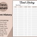 Client History, Printable Client Payment Log, Editable Business Finance ...