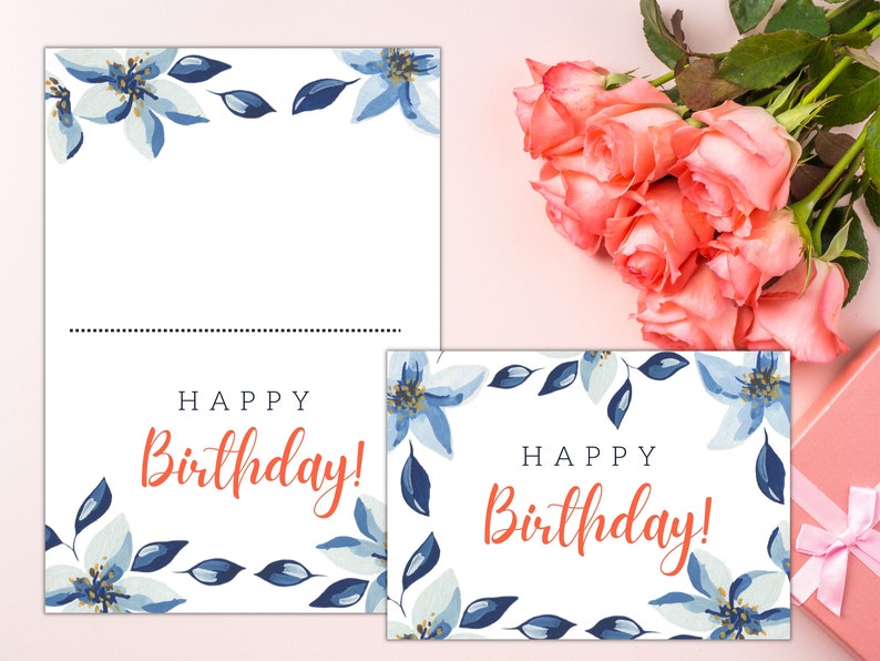 PRINTABLE EDITABLE Happy Birthday Card Instant/digital - Etsy