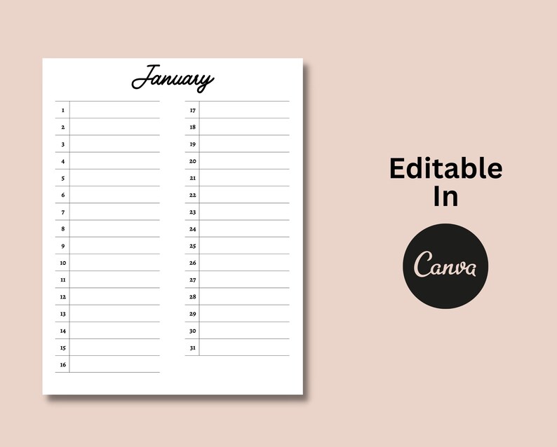 Printable Birthday Tracker, Editable Birthday Calendar, Birthday ...