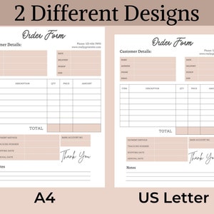 Printable Order Form | Editable Crafters Order Form Template | Etsy ...