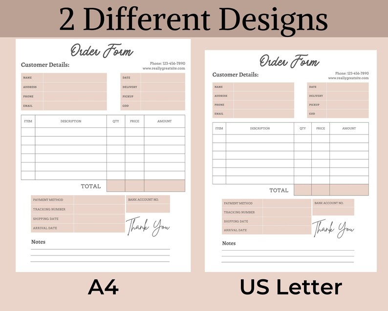 Printable Order Form Editable Crafters Order Form Template - Etsy