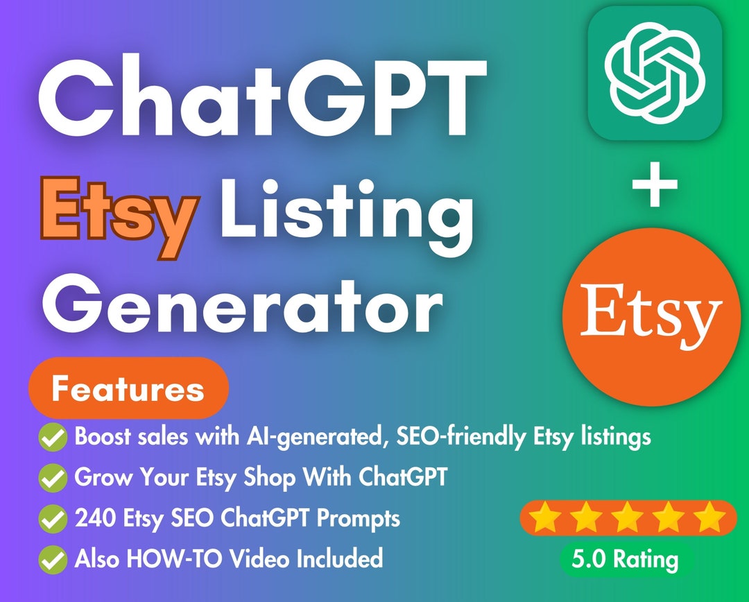Chatgpt Etsy Listing Generator Maximize Your Etsy Sales W AI Save Time ...