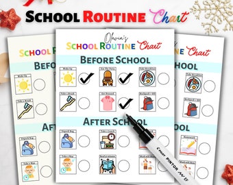 Kids Daily Schedule Checklist Printable Editable Chore & Responsibility ...