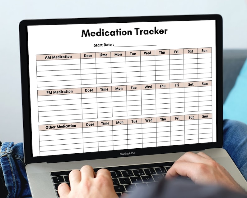 Medication Tracker, Printable, Minimalist & Editable, Medicine ...