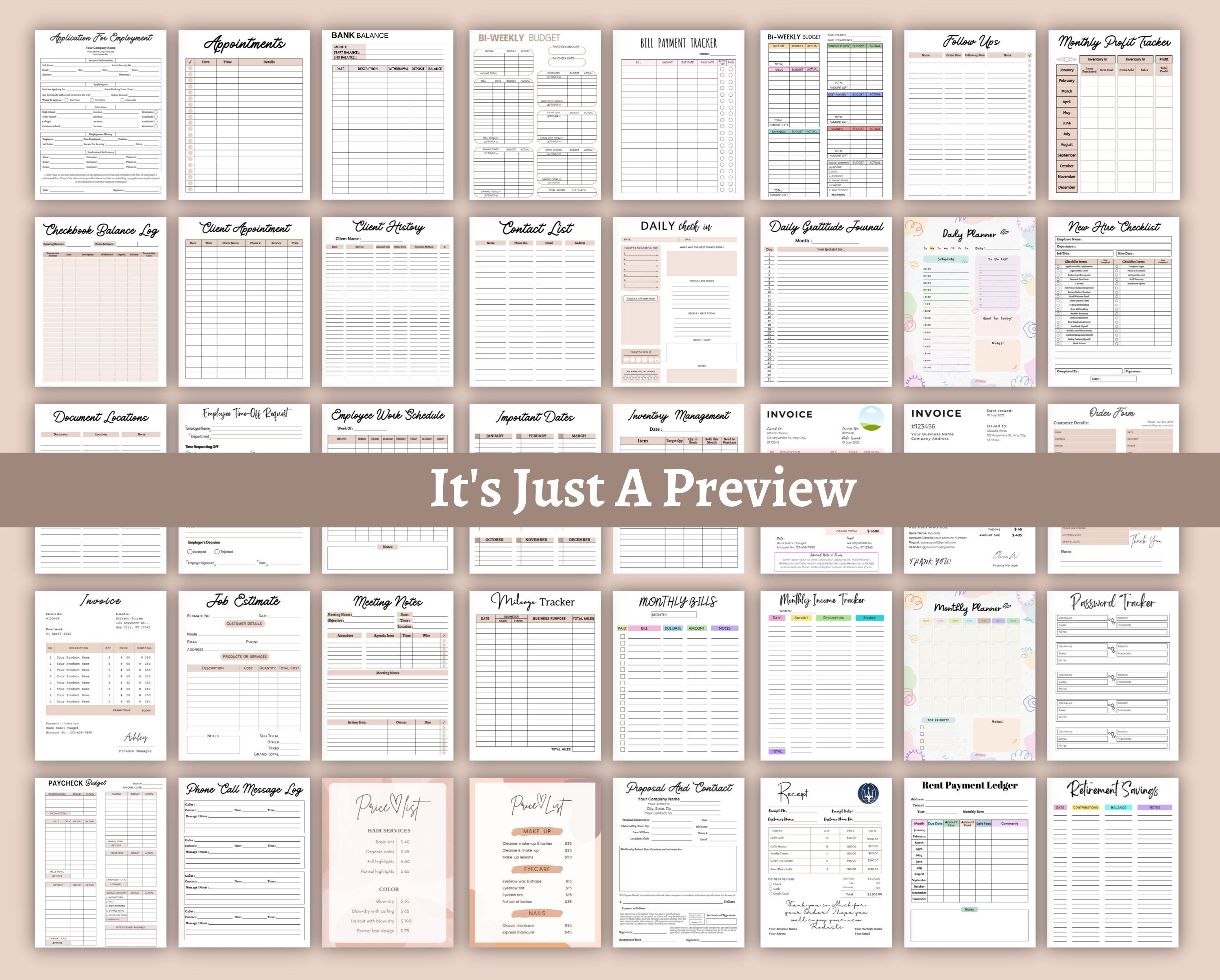 Planner Essentials Bundle Printable Daily Weekly Monthly - Etsy