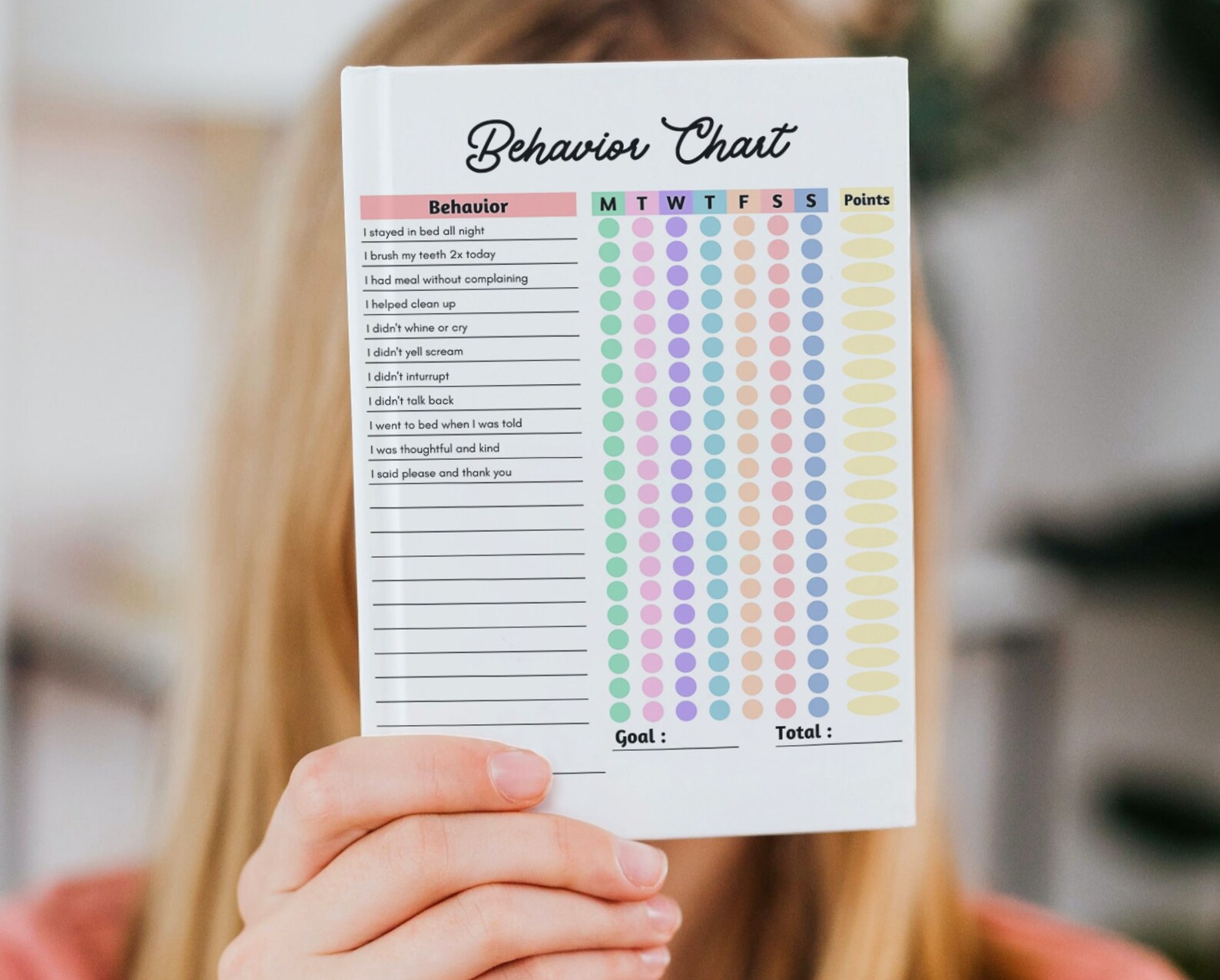 Behavior Chart for Kids Printable Behavior Reward Chart Boy & Girl ...