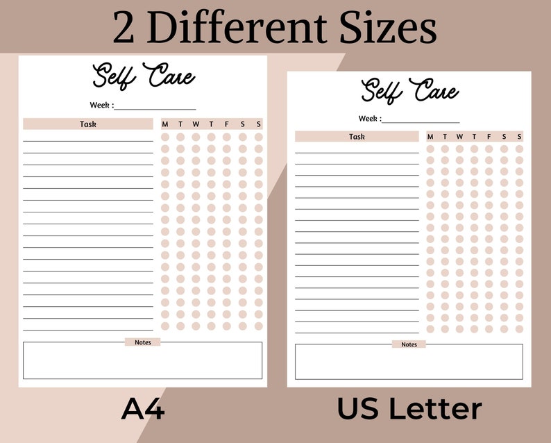 Self-care Planner Self-care Checklist Selfcare Journal - Etsy