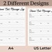 Phone Call Message Log, Editable Fillable Telephone Template ...