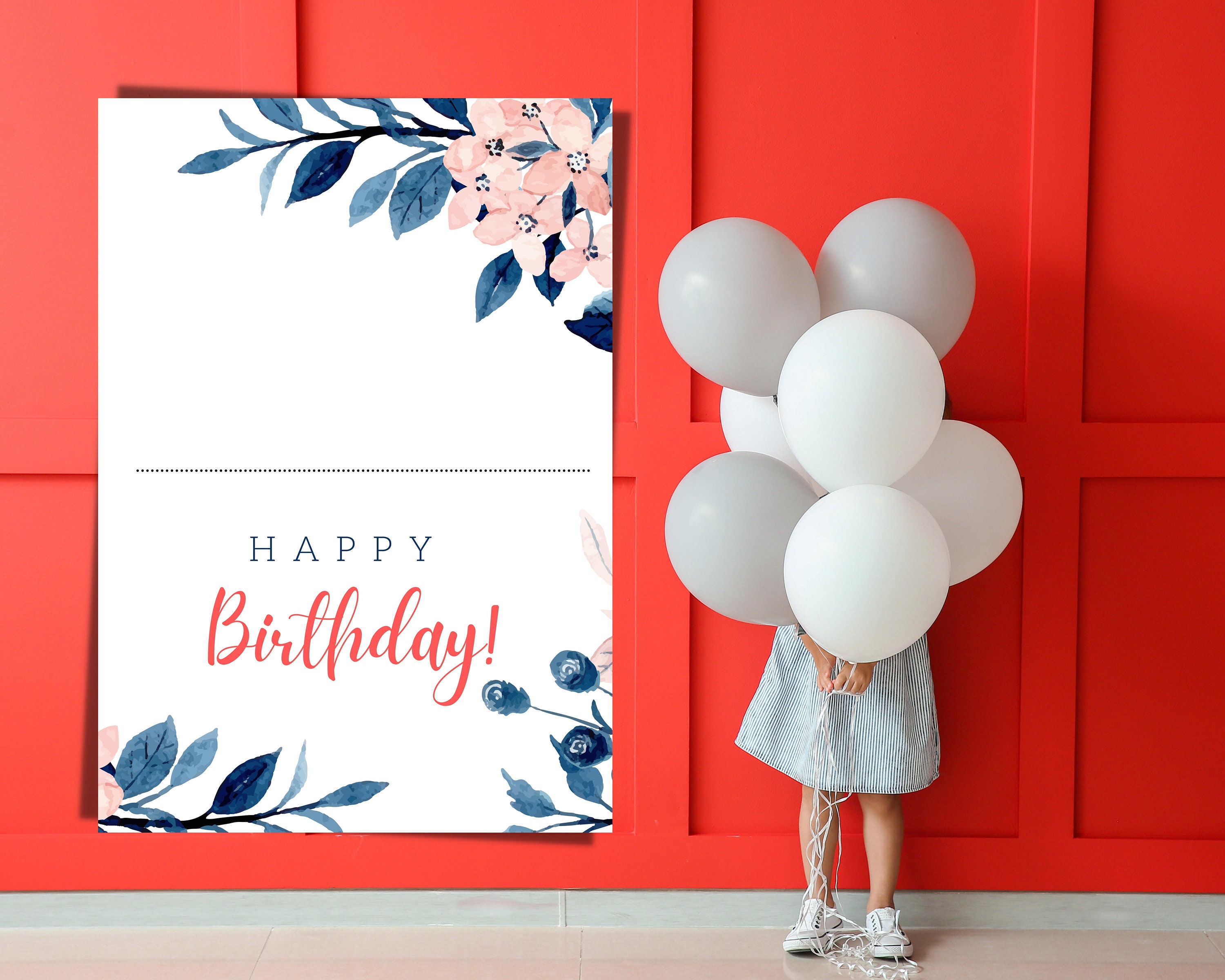 PRINTABLE EDITABLE Happy Birthday Card Instant/digital - Etsy