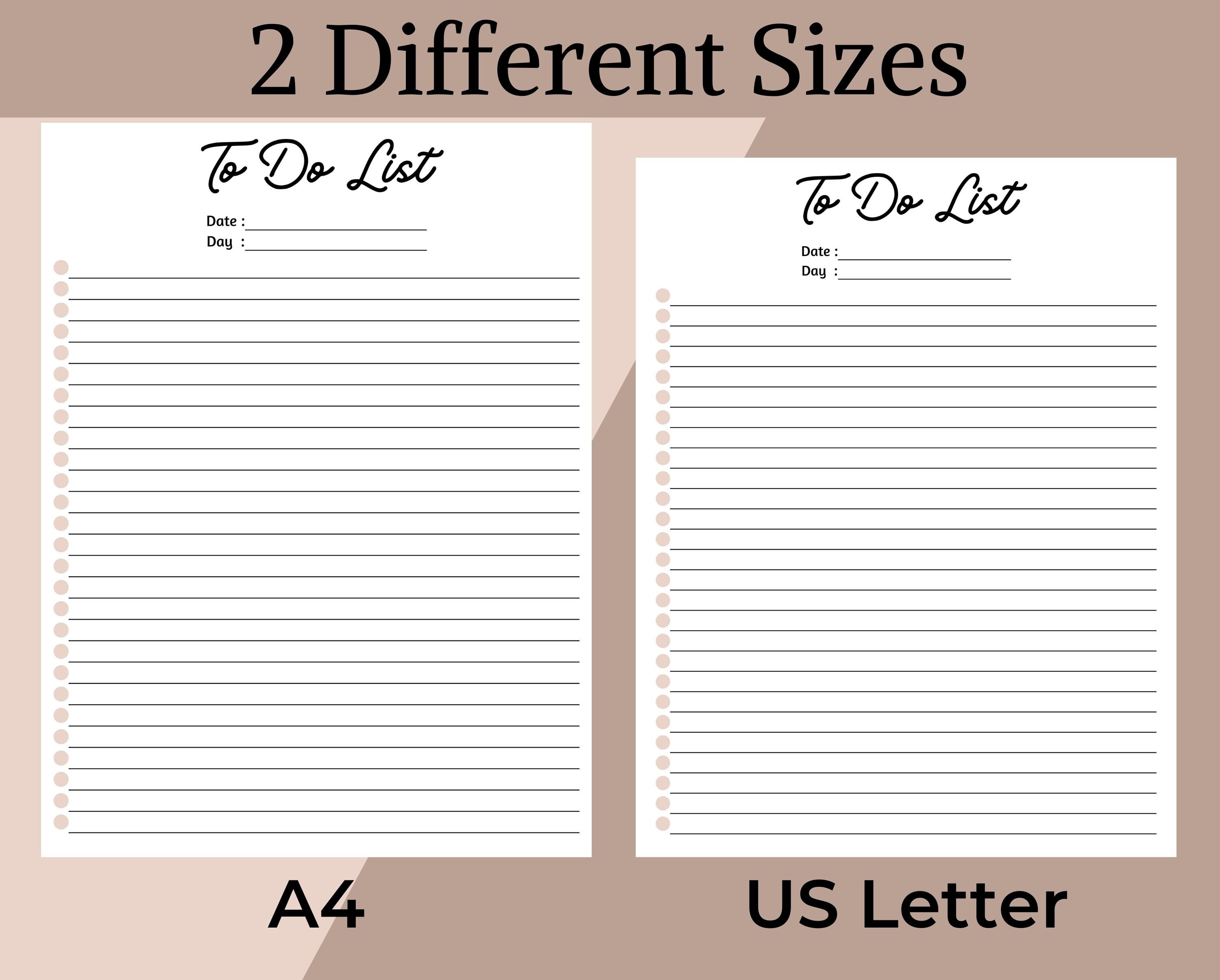 To Do List to Do List Printable Editable to Do List - Etsy