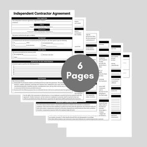 Editable Independent Contractor Agreement, Business Contract, Contract ...
