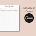 Sign up Sheet Printable Template Canva Editable Sign up Form - Etsy