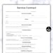 Simple Service Contract Template, One Page Services Contract Agreement ...