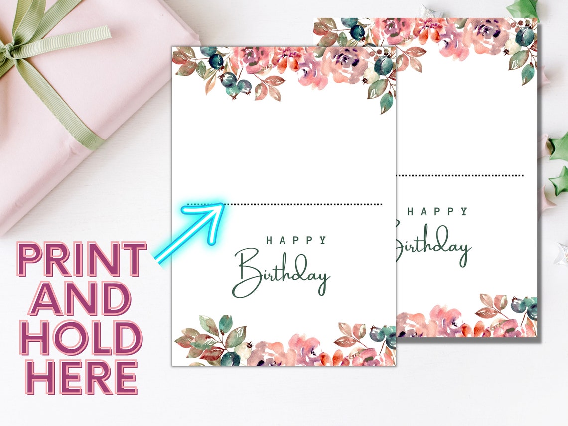 PRINTABLE EDITABLE Happy Birthday Card Instant/digital - Etsy