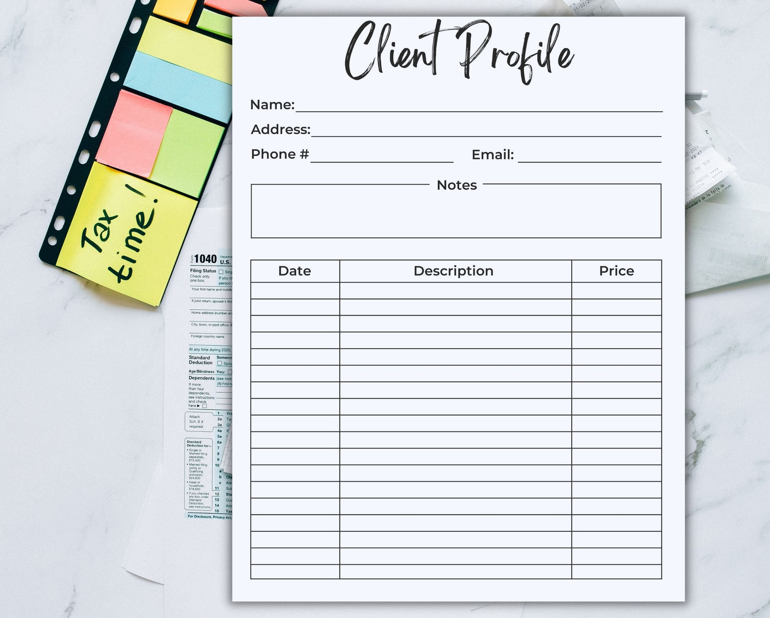 Editable Client Profile Template B2B Business Client Profile - Etsy