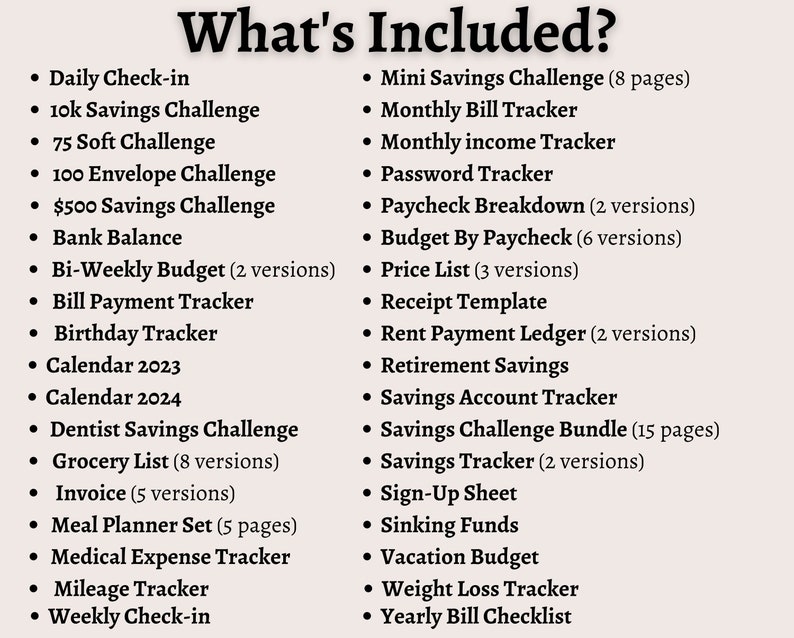 Budget Planner Bundle, Printable Budget Planner Kit - Weekly Budget ...