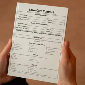 Lawn Care Agreement, Service Contract, Garden Care Agreement, Agreement ...