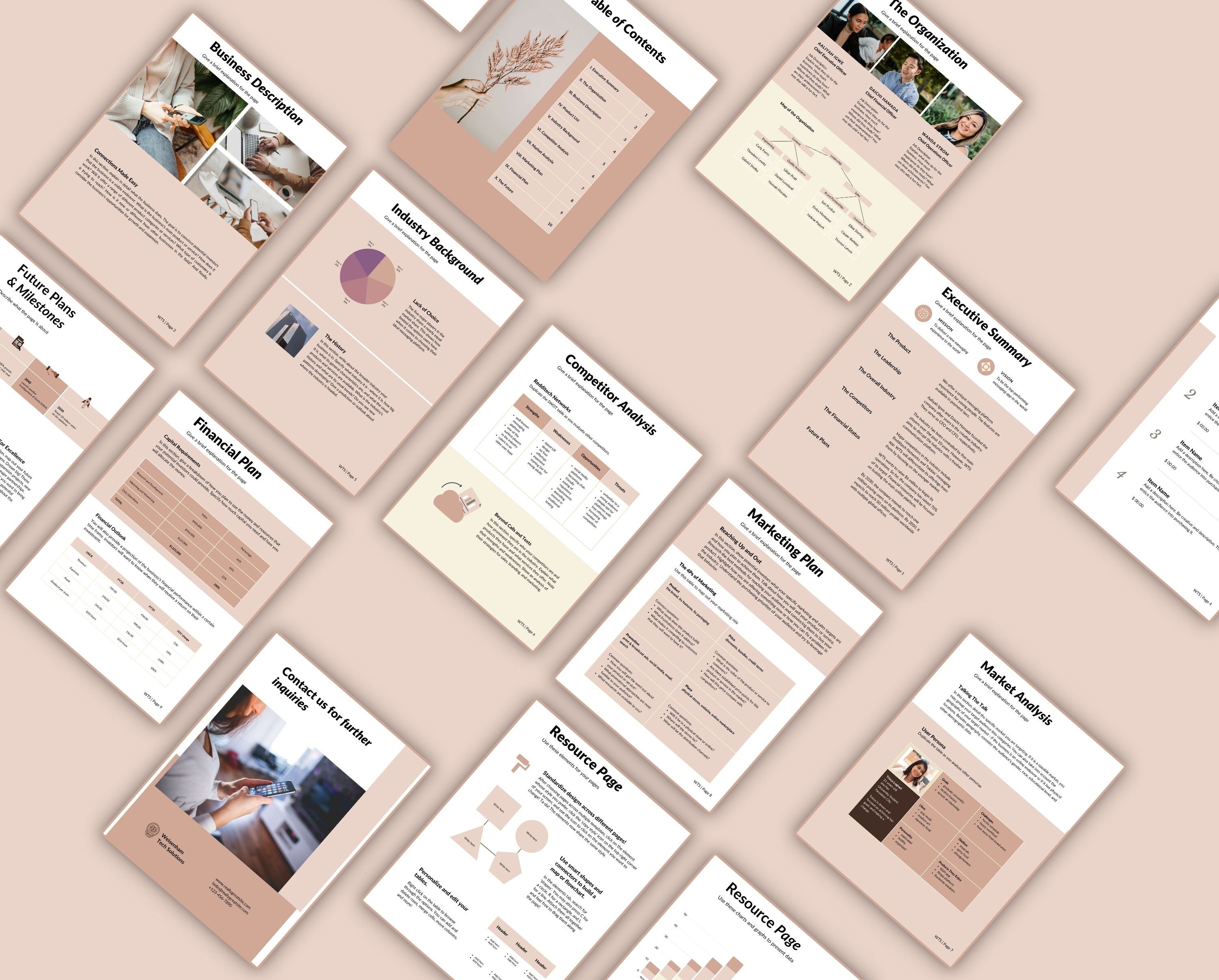 Business Plan Canva Editable Template, Small Business Planner Proposal ...