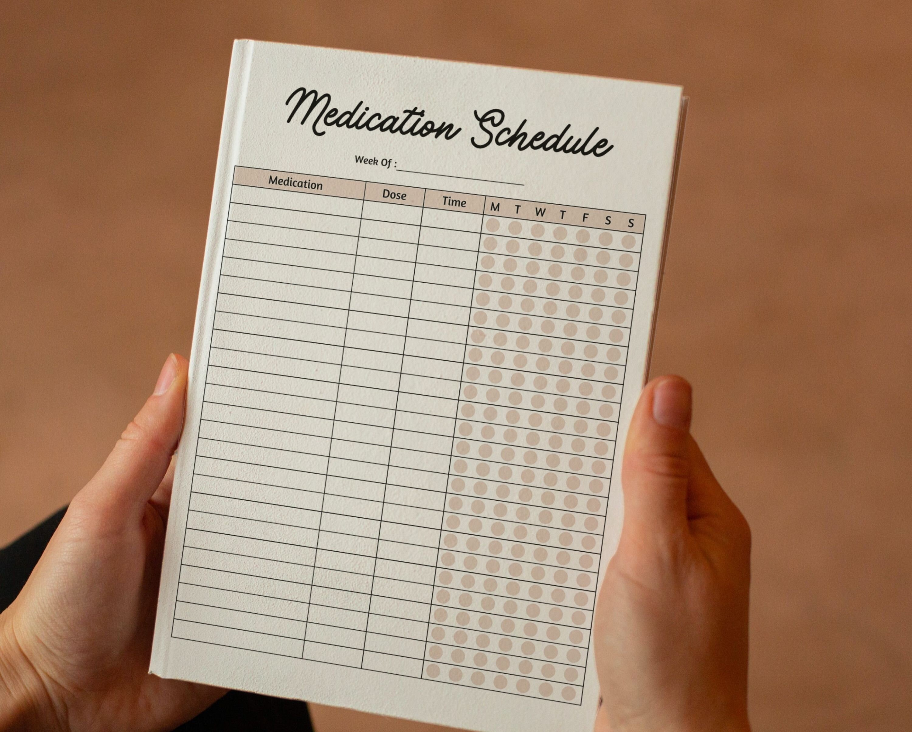 Medication Schedule Printable Medicine Intake Tracker - Etsy