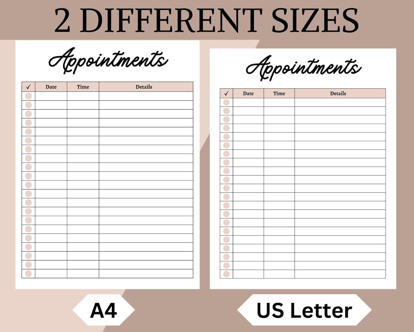 Appointment Tracker, Meeting Tracker, Reminder, Client Appointment ...