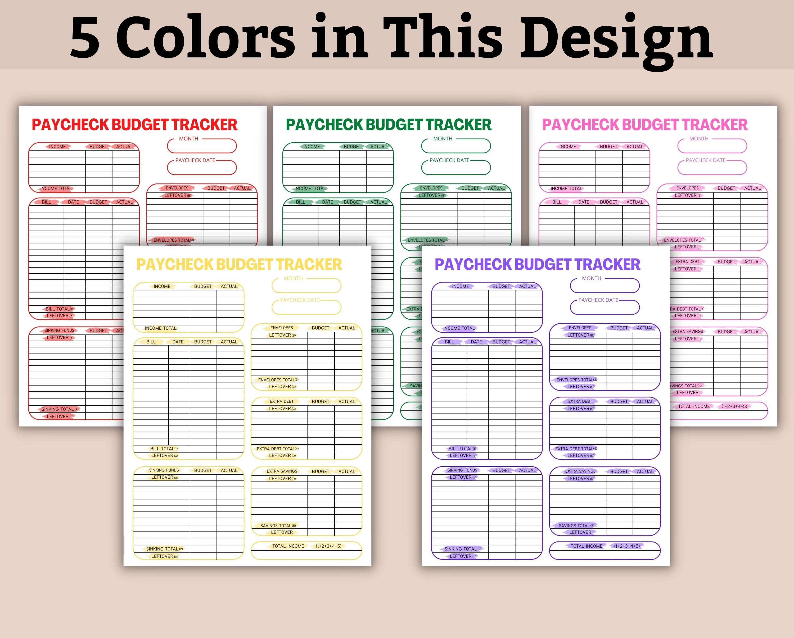 Paycheck Budget Set Printable Bi-weekly Budget Bundle Budget - Etsy