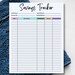 Editable Savings Tracker - Savings Log - Printable Savings Goal ...