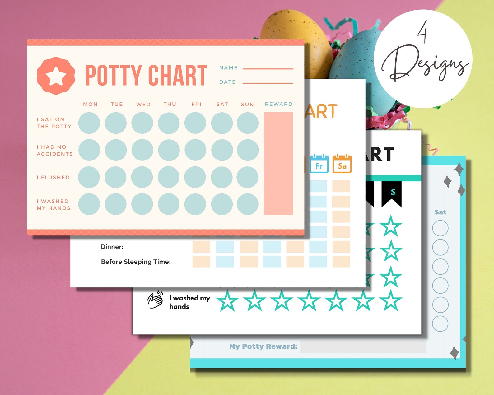 POTTY TRAINING CHART Potty Chart Toilet Training Star - Etsy