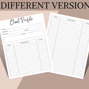 Editable Client Profile Template B2B Business Client Profile Printable ...
