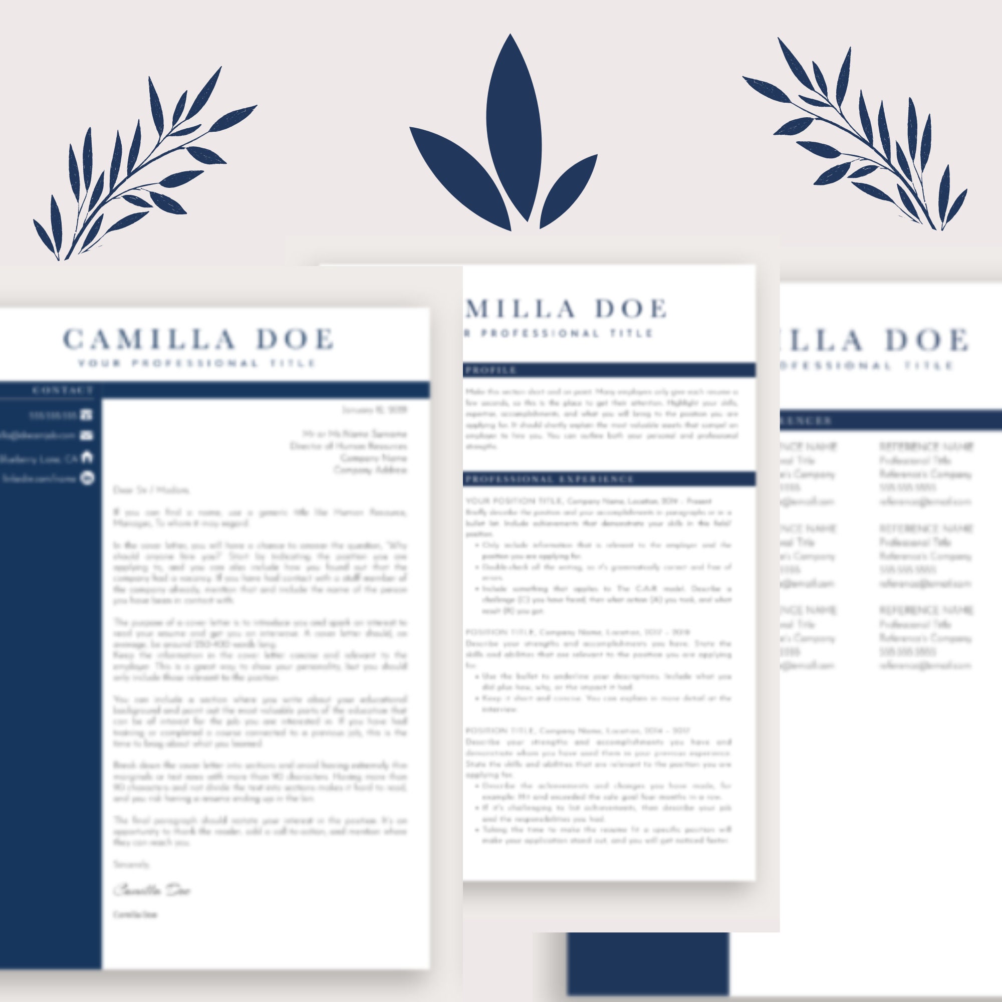 Modern Executive Resume Template Creative, Professional, and Clean ...