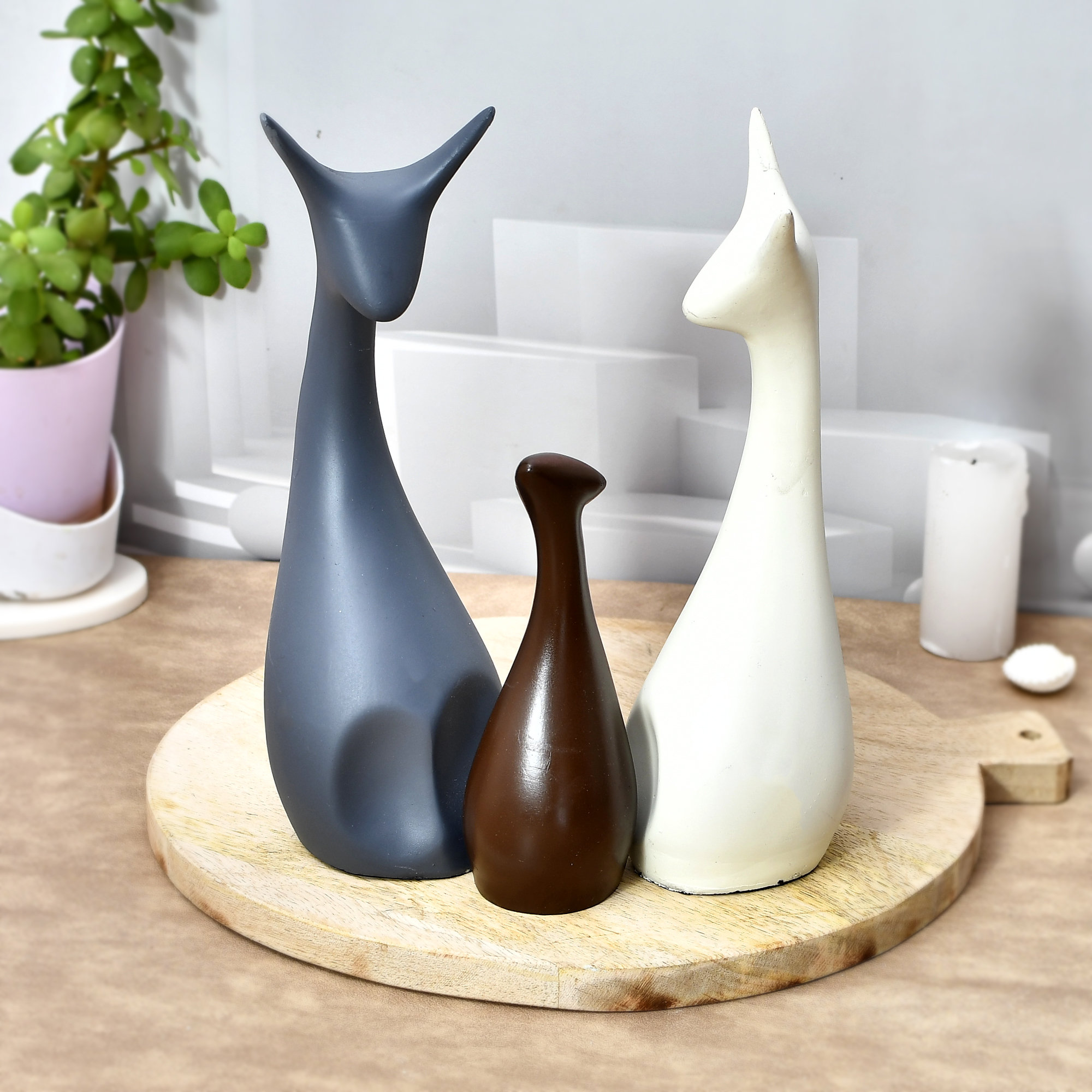 Deer Family New Antique Finish Showpiece for Home Decor/gifting/living ...