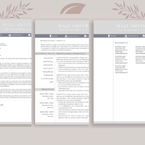 Clean Modern Executive Resume Template for Pages Word & Mac - Etsy