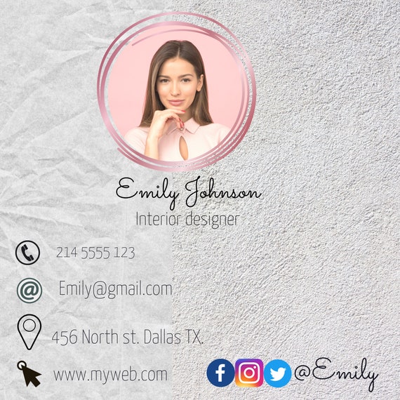 Email Signature. Editable and Printable. | Etsy