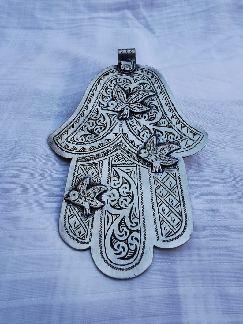 Authentic Moroccan Amulet: Hand of Fatima (hamsa) - Vintage Berber ...