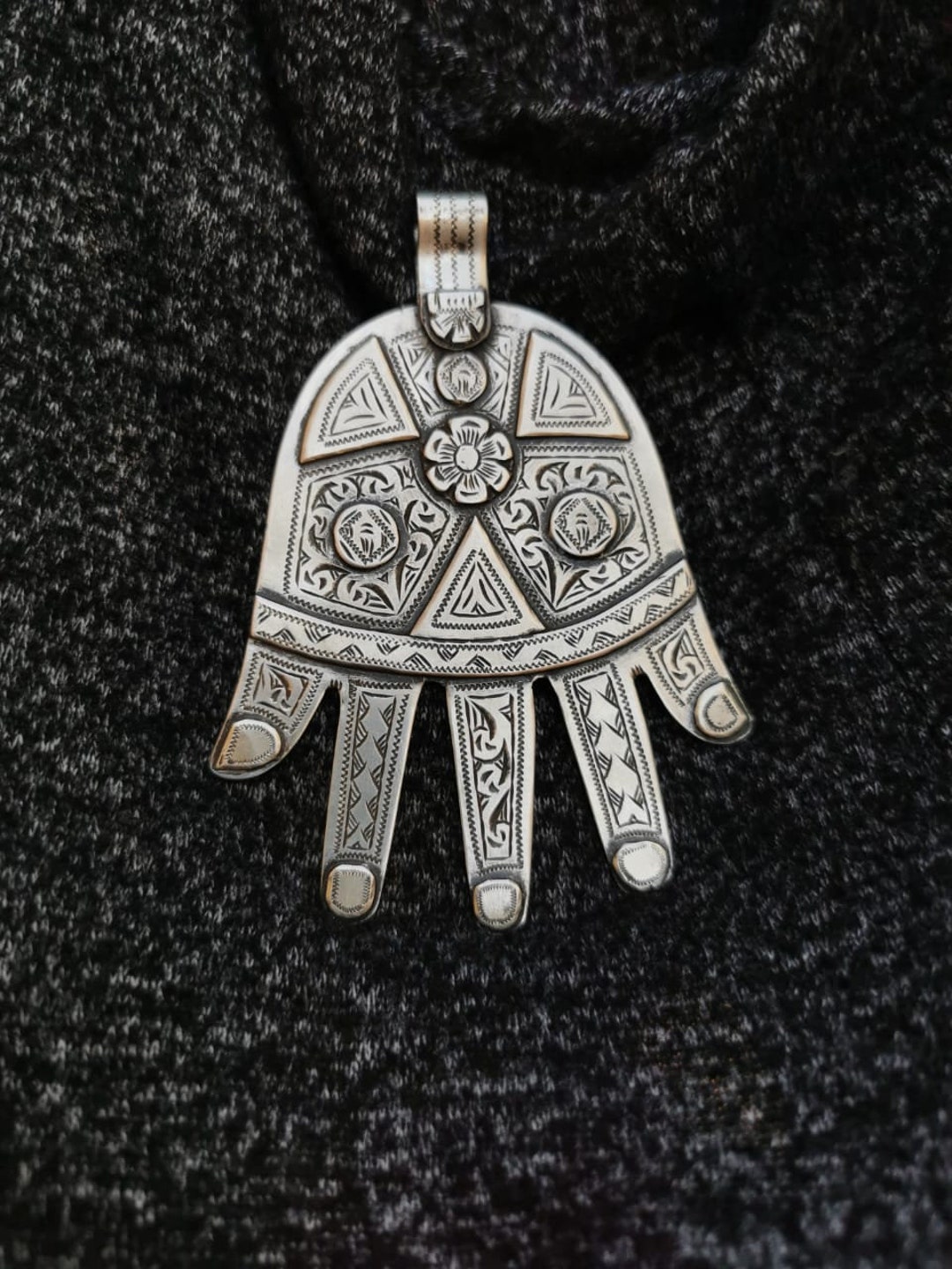 Authentic Moroccan Amulet: Hand of Fatima (khamsa) - Vintage Berber ...