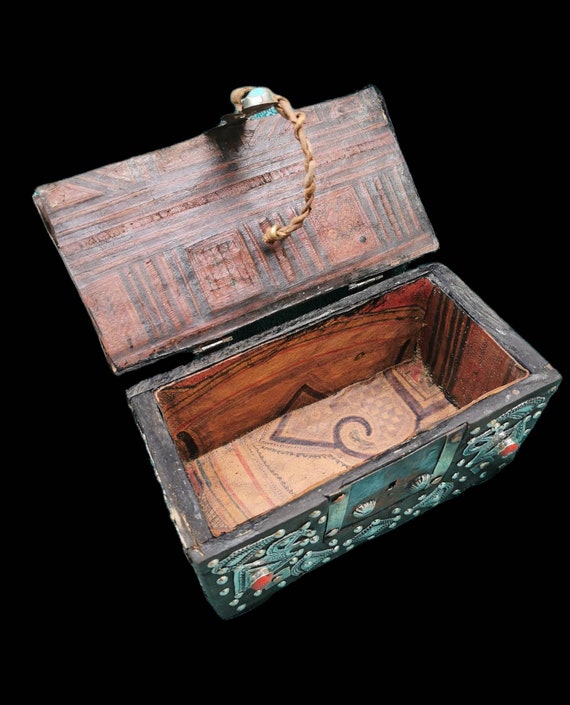 Antique Mauritanian Chest,Ancient Tribal Box Storage,… - Gem