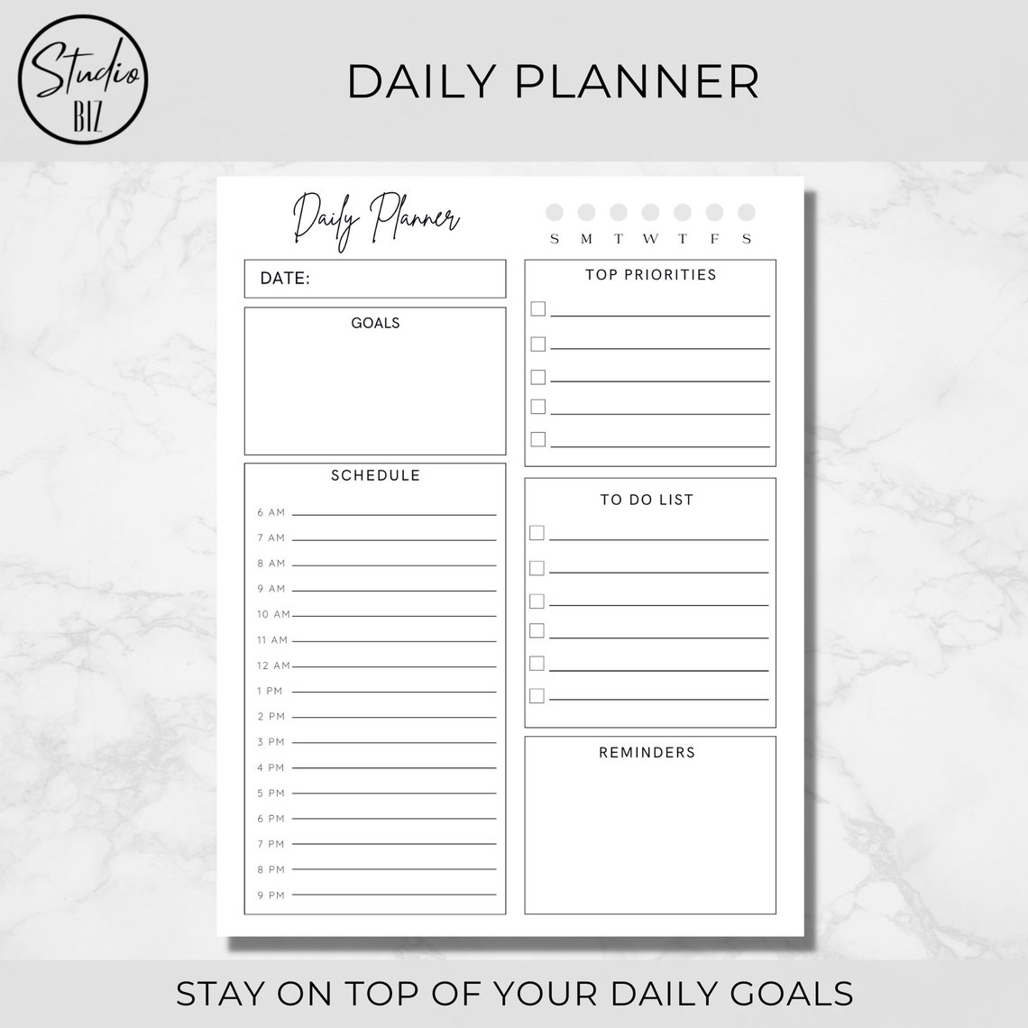 Printable Daily Planner | Printable To-do List | Daily To-do List ...