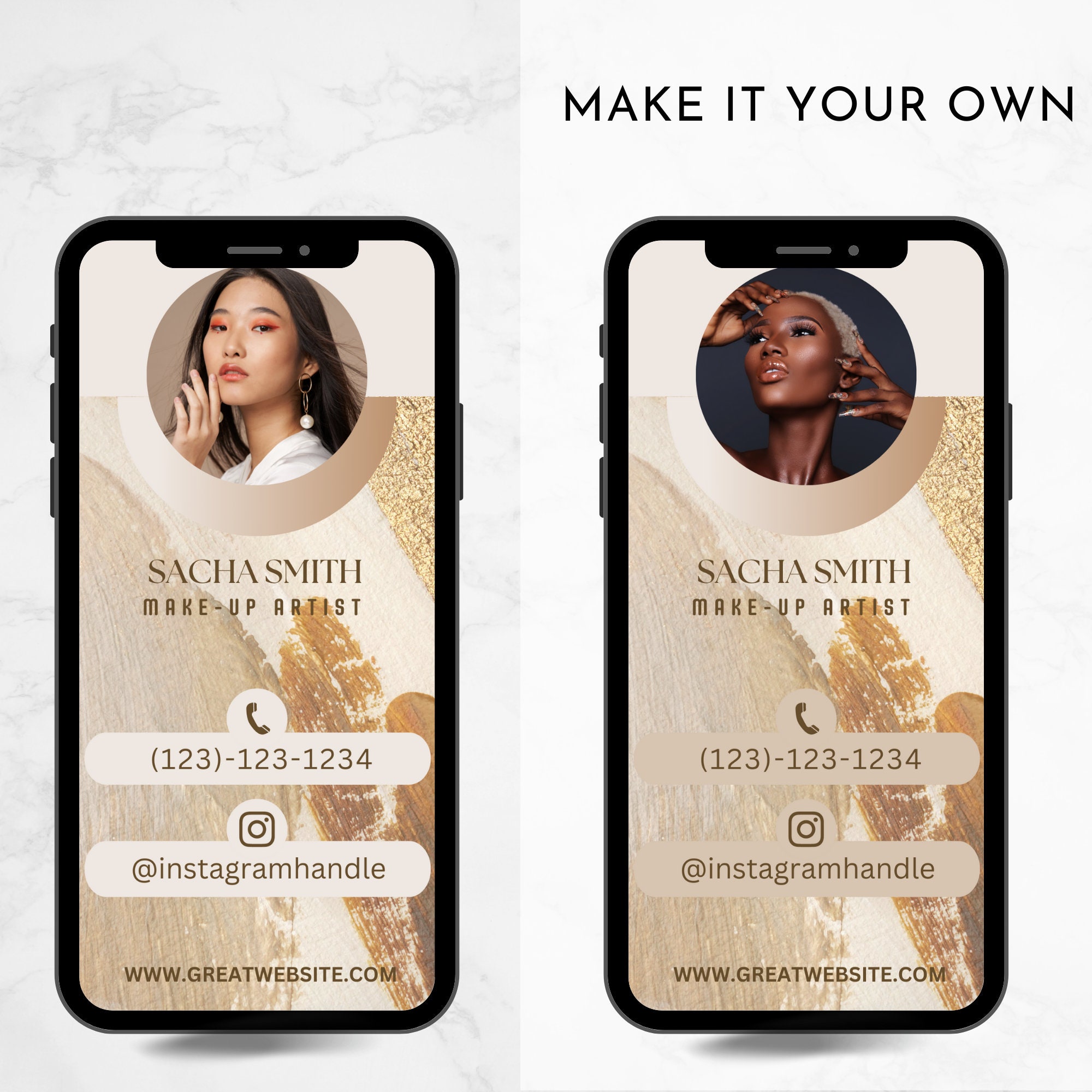 Digital Business Card Template Business Cards DIY Business - Etsy