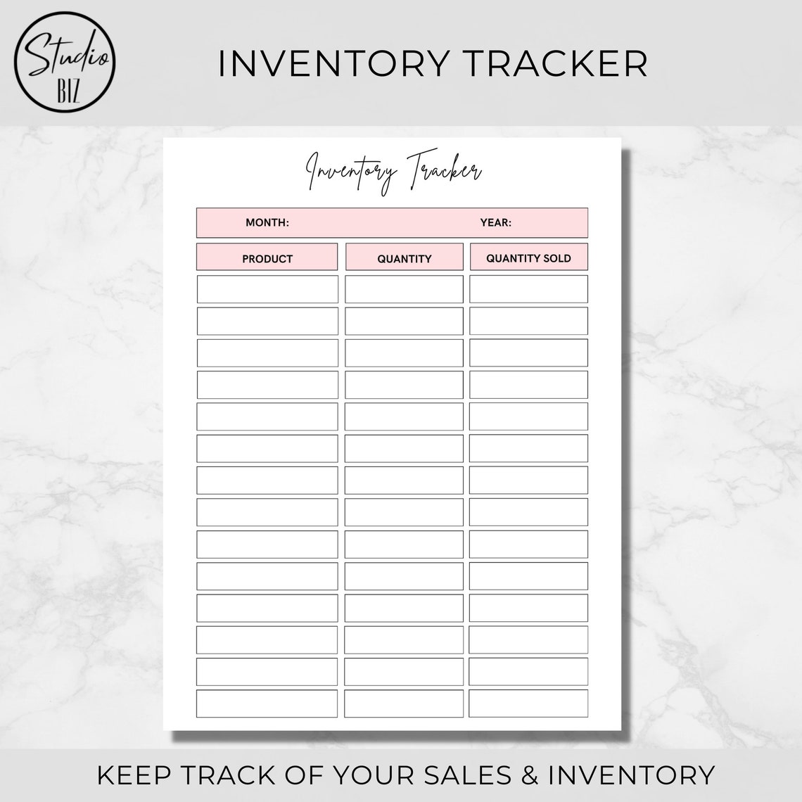 Inventory Tracker Printable | Inventory Manager | Inventory Template | Printable Inventory ...
