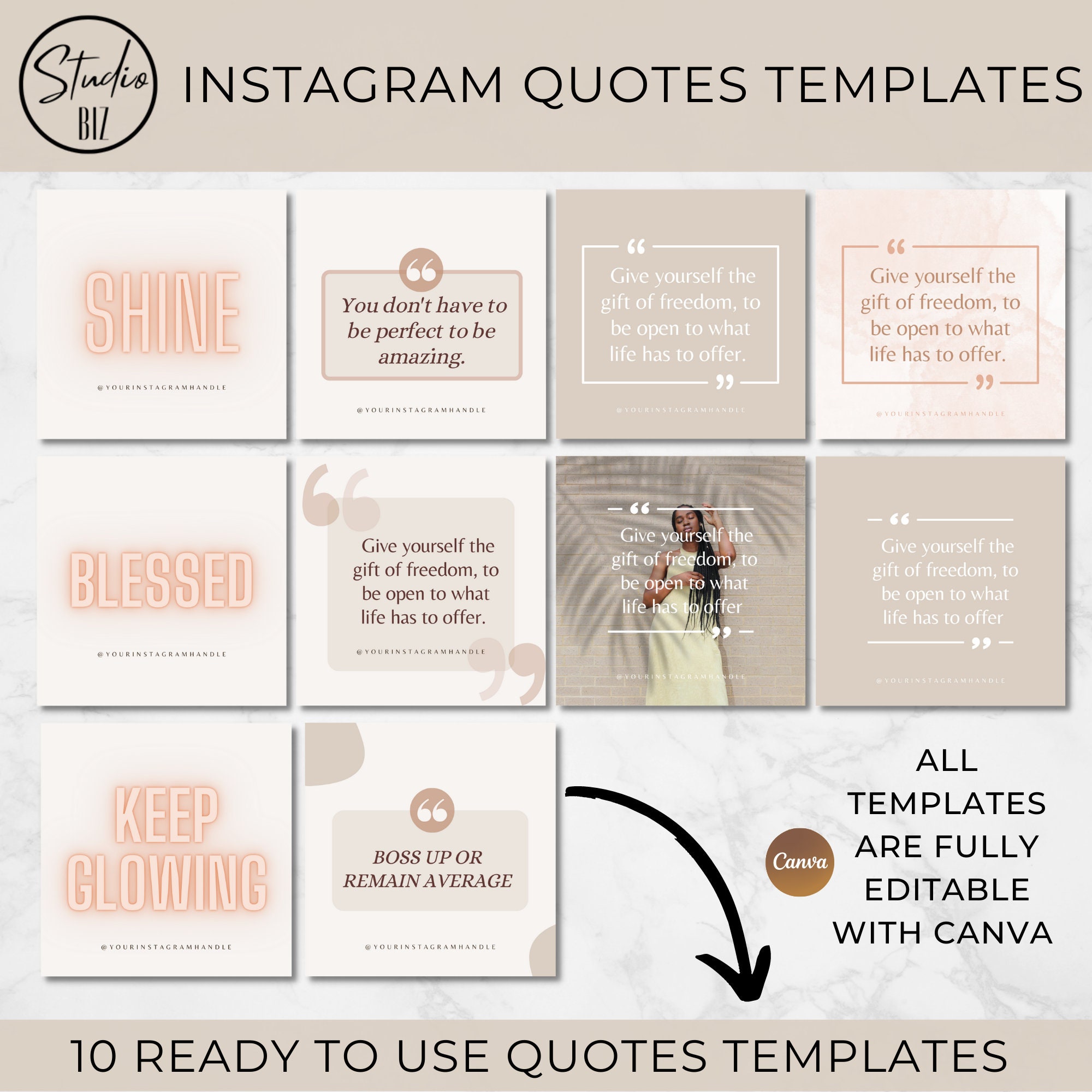 Instagram Engagement Posts & Stories Canva Template Instagram Posts ...