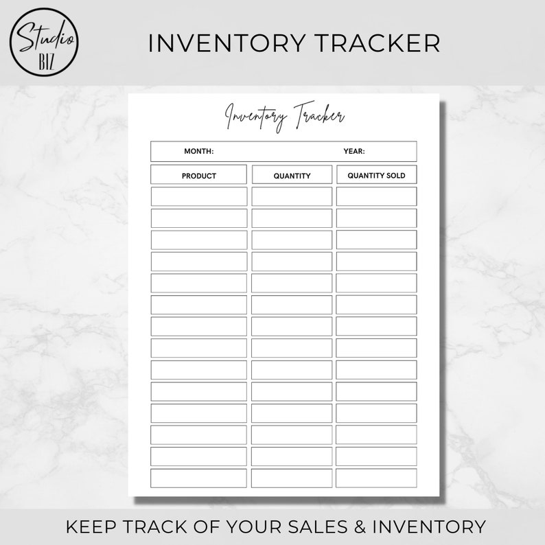 Inventory Tracker Printable | Inventory Manager | Inventory Template ...