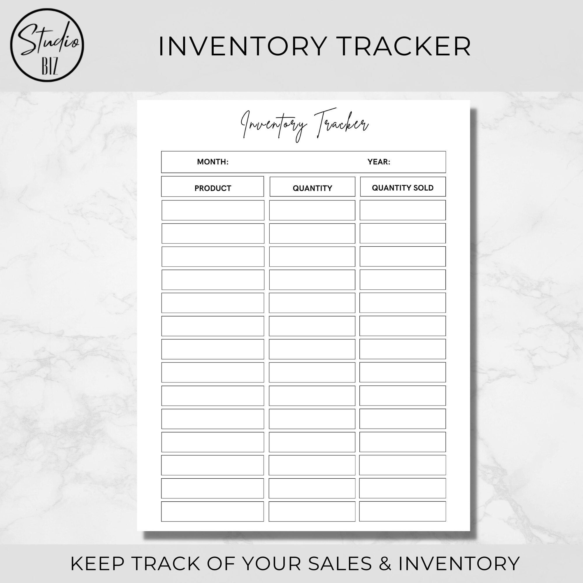 Inventory Tracker Printable | Inventory Manager | Inventory Template ...