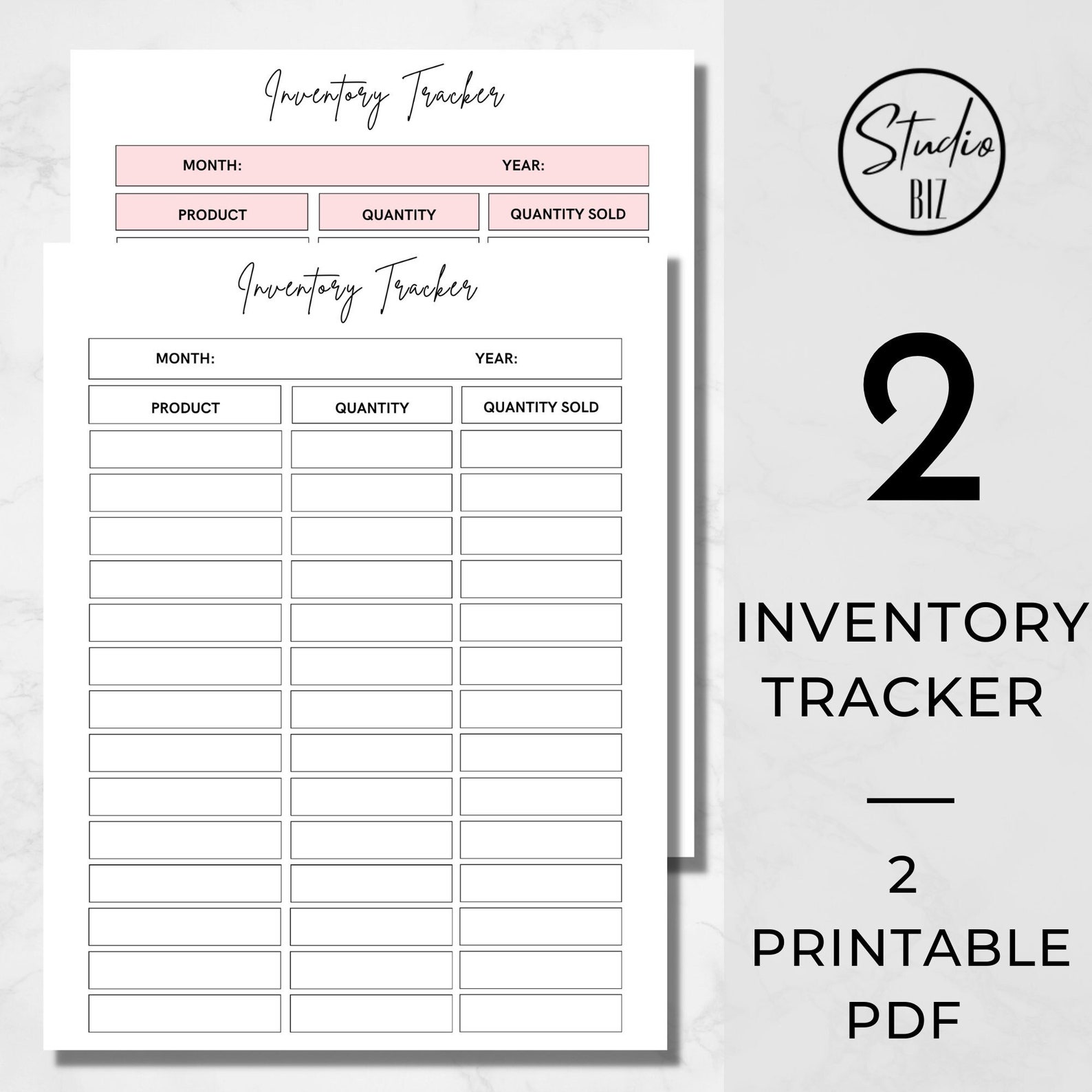 Inventory Tracker Printable | Inventory Manager | Inventory Template ...