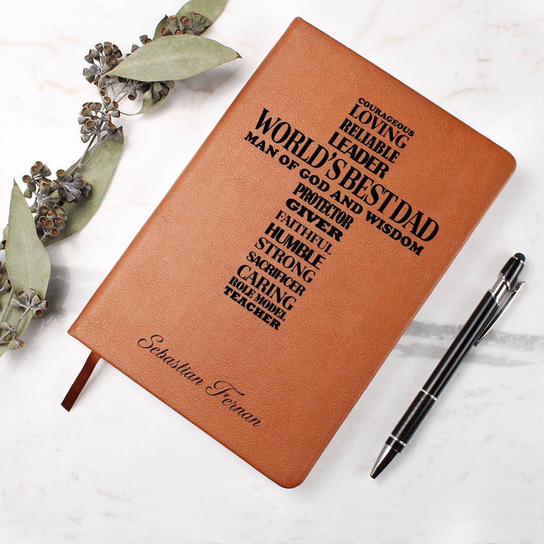Personalized Christian Journal for Men, Father's Day Gift, Christian ...