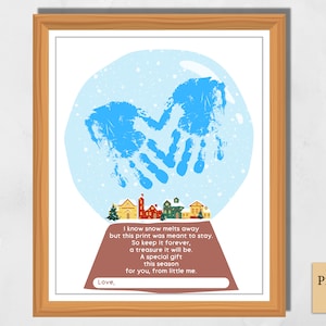 Snow Globe Handprint Footprint Craft/ Printable Activity/winter Art ...