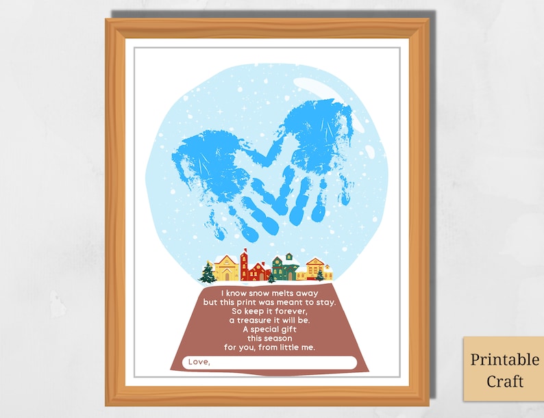 Snow Globe Keepsake Craft Printable at Frederick Rosado blog