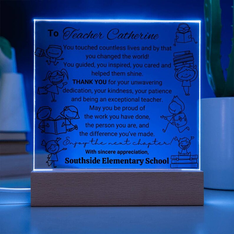 Heartfelt Gratitude Teacher Retirement Gift Plaque - Personalized ...
