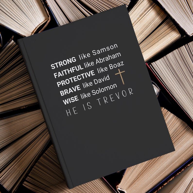 Personalized Christian Journal for Men, Bible Study Prayer Journal ...